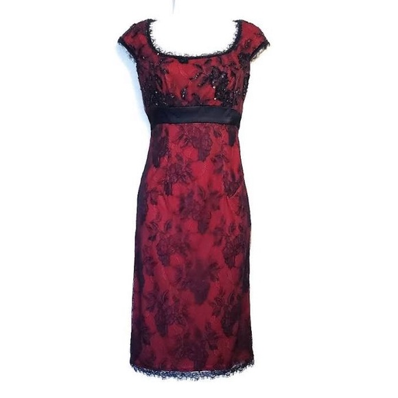 Tadashi Shoji Dresses Tadashi Stunning Black Lace Overlay Cocktail 3711